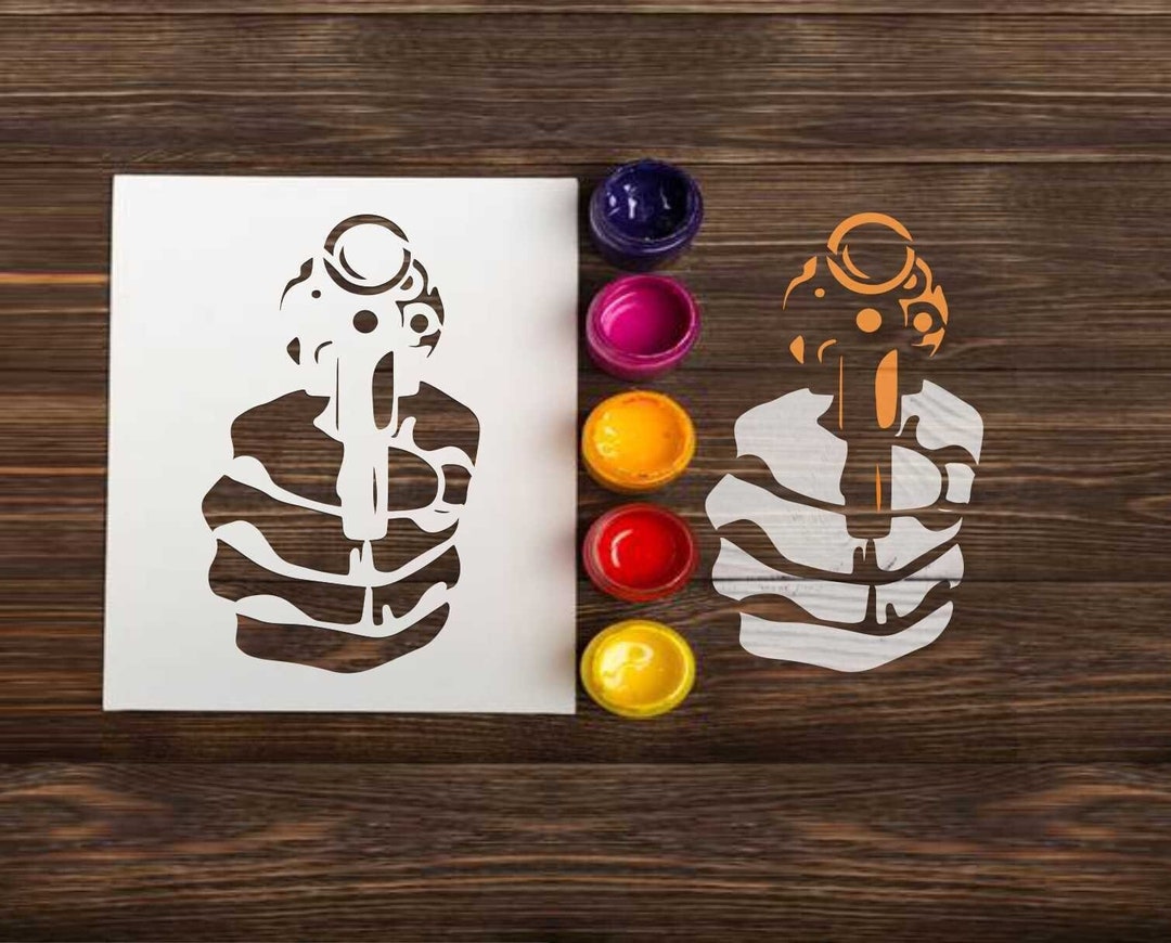 Hand Holding Pistol Custom Stencil: Reusable Stencils for Painting ...