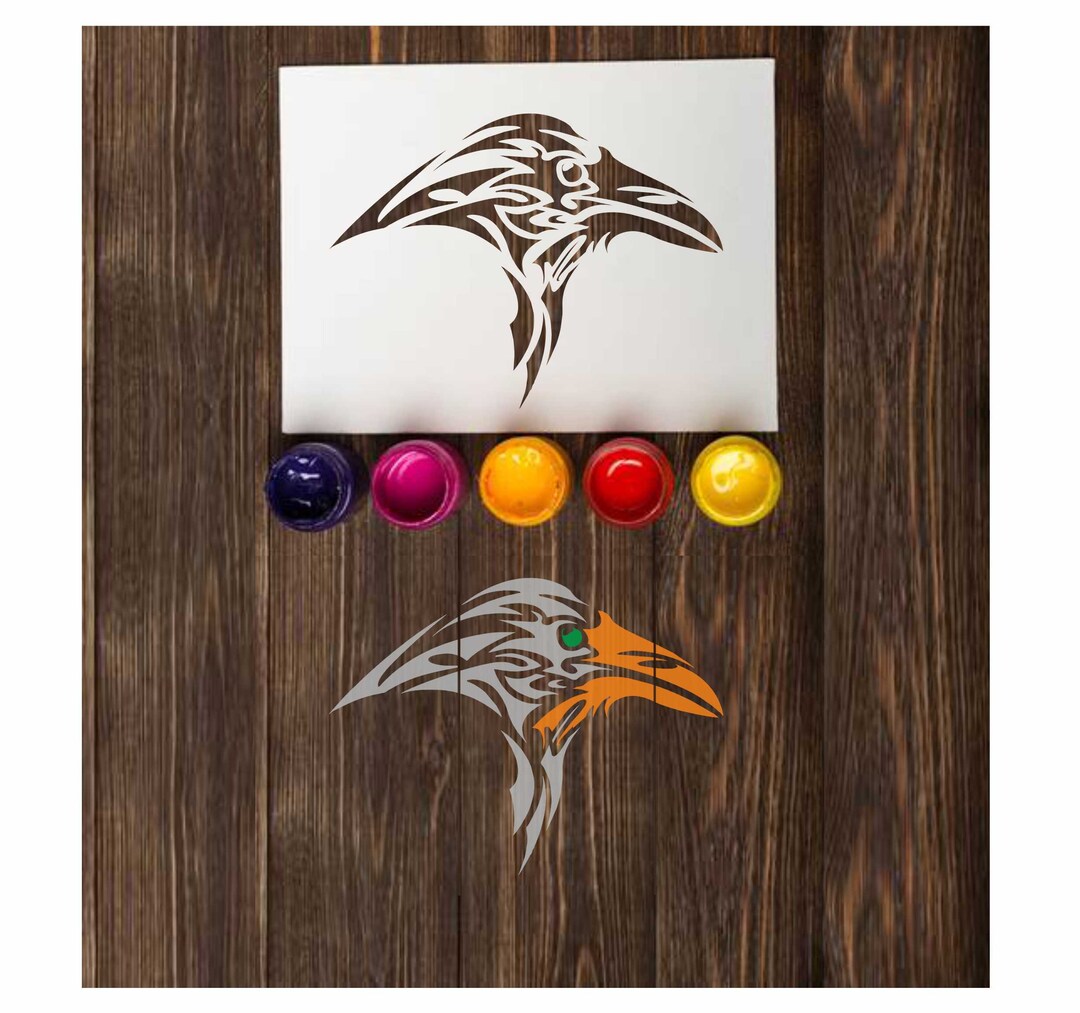 Black Raven Custom Stencil: Reusable Craft Stencils, Got Plastic ...
