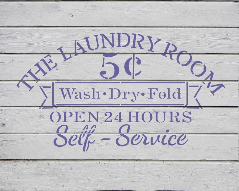 Custom Stencil the Laundry Room: Reusable Craft Stencils for Painting ...