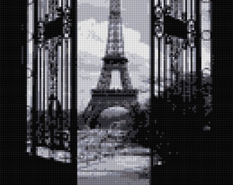 Eiffel Tower Paris France Cross Stitch Pattern PDF EASY | Etsy