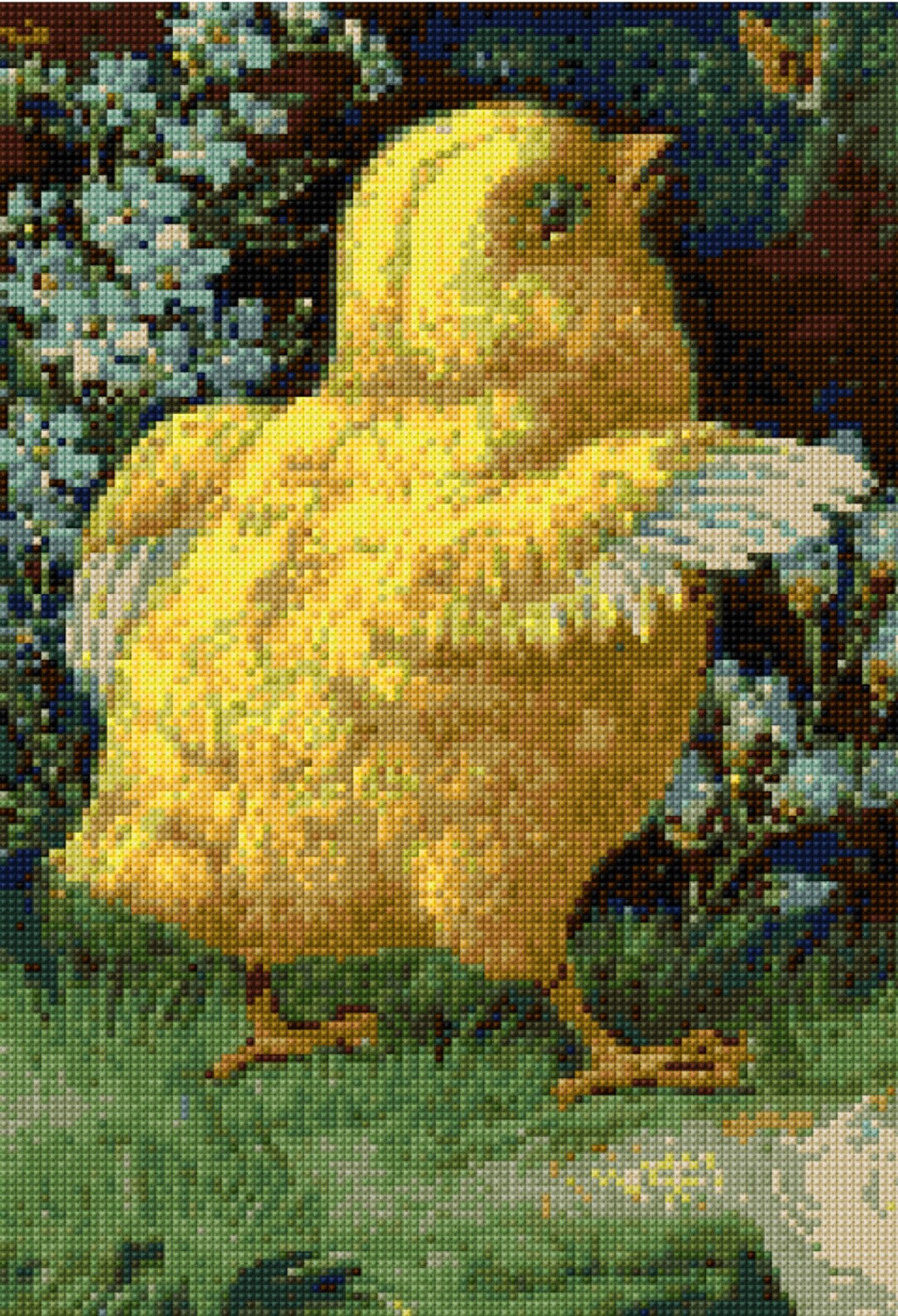 Vintage Easter Chick Cross Stitch Pattern PDF - EASY Chart With One ...