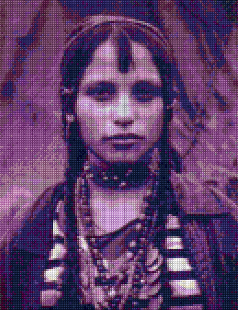Vintage Romani Gypsy Girl Cross Stitch Portrait PDF EASY - Etsy