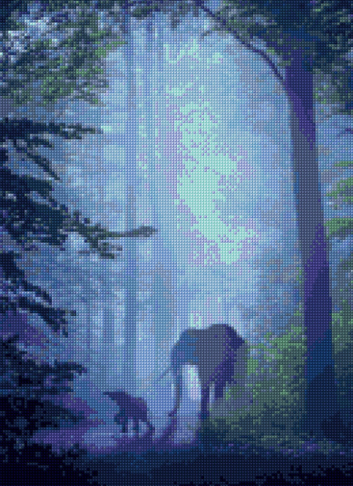 Elephants in the Mist Cross Stitch Pattern PDF- EASY Chart With One ...