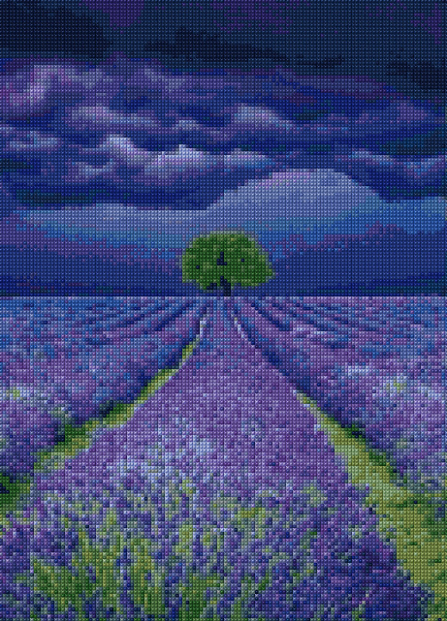 Lavender Storm Cross Stitch Pattern PDF EASY Chart With One - Etsy