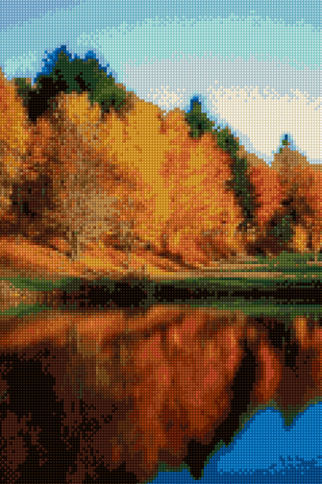Autumn Reflection Cross Stitch Pattern PDF - EASY Chart With One Color ...