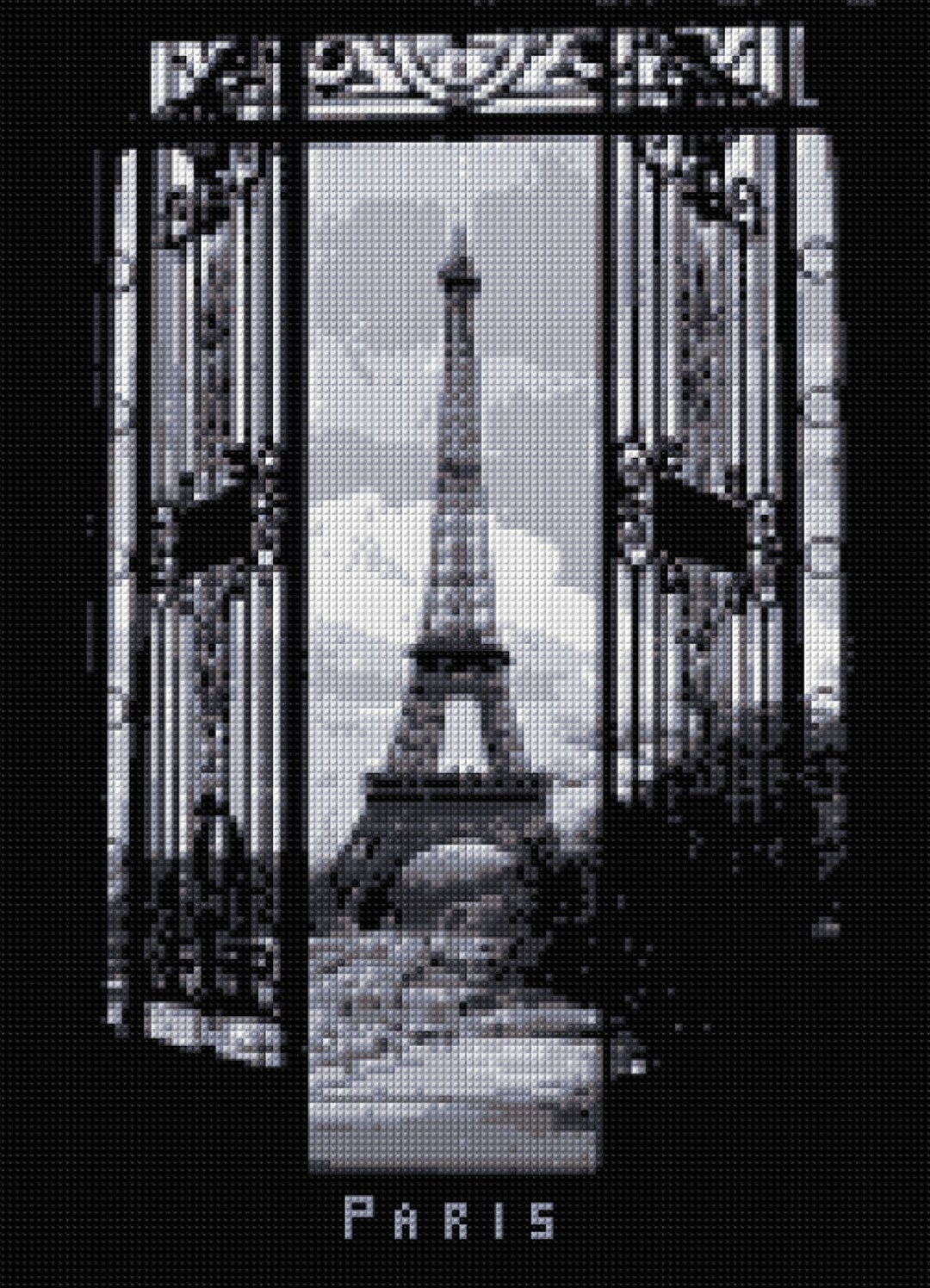 1920s Eiffel Tower Paris France Cross Stitch Pattern PDF - EASY Chart ...