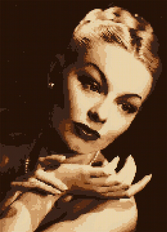 Lili St. Cyr Burlesque Portrait Cross Stitch Pattern PDF EASY - Etsy