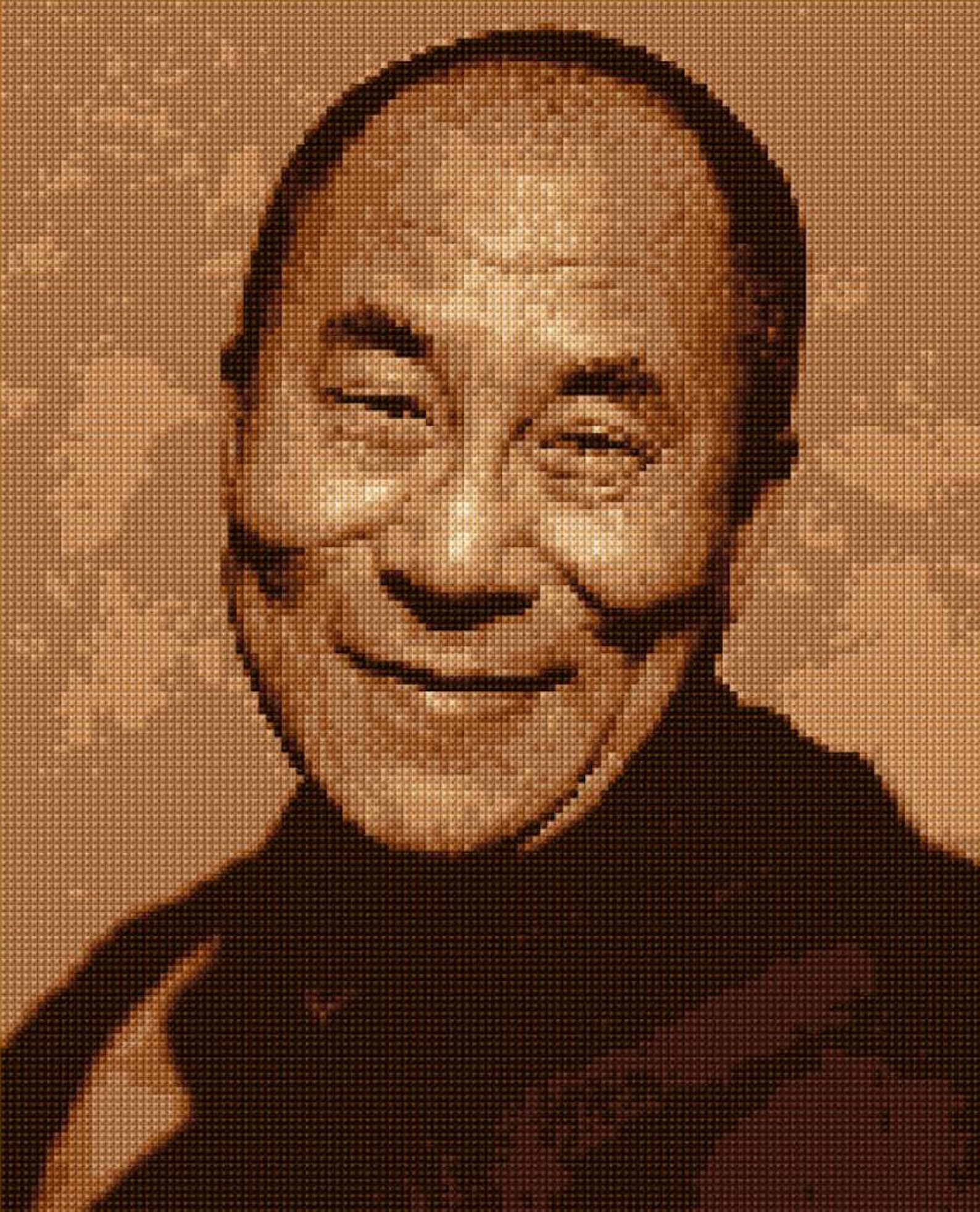 Dalai Lama Portrait Cross Stitch Portrait Pattern PDF - EASY Chart With ...