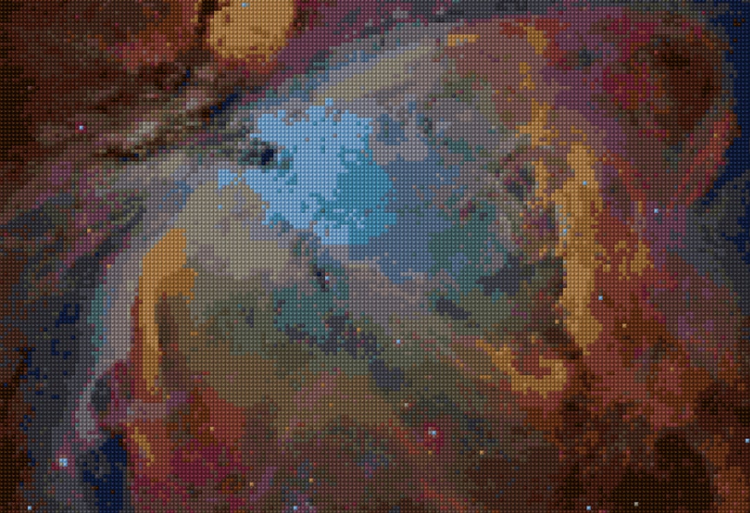 Orion Nebula Cross Stitch Pattern Hubble Telescope PDF - EASY Chart ...