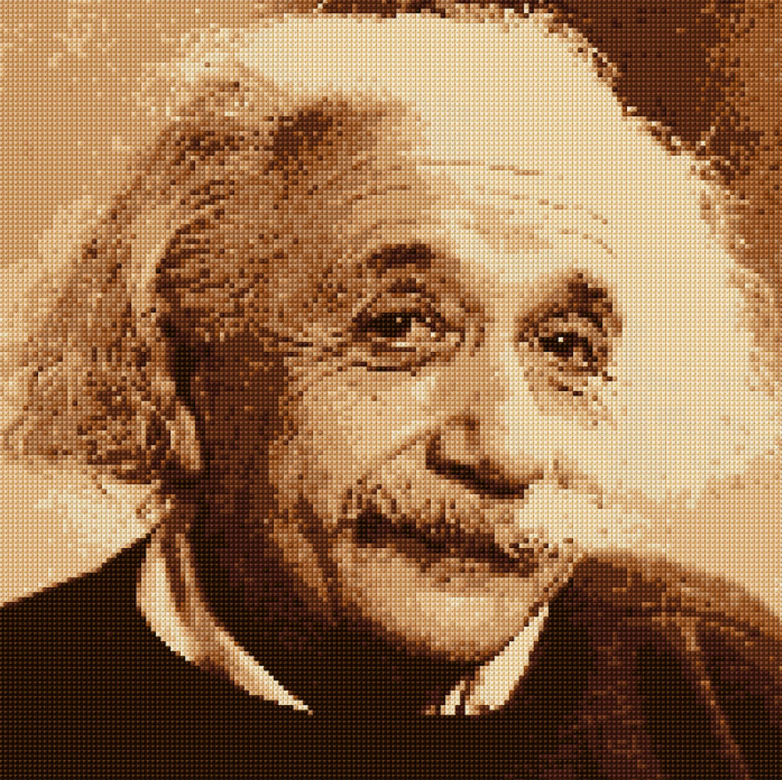 Albert Einstein Portrait Cross Stitch Pattern PDF EASY Chart - Etsy