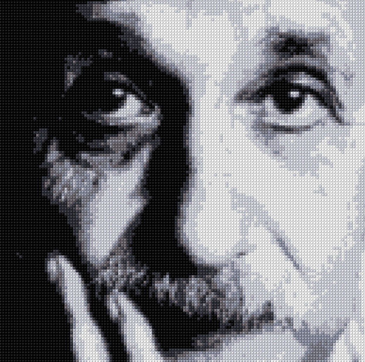 Albert Einstein portrait Cross Stitch pattern PDF EASY chart | Etsy