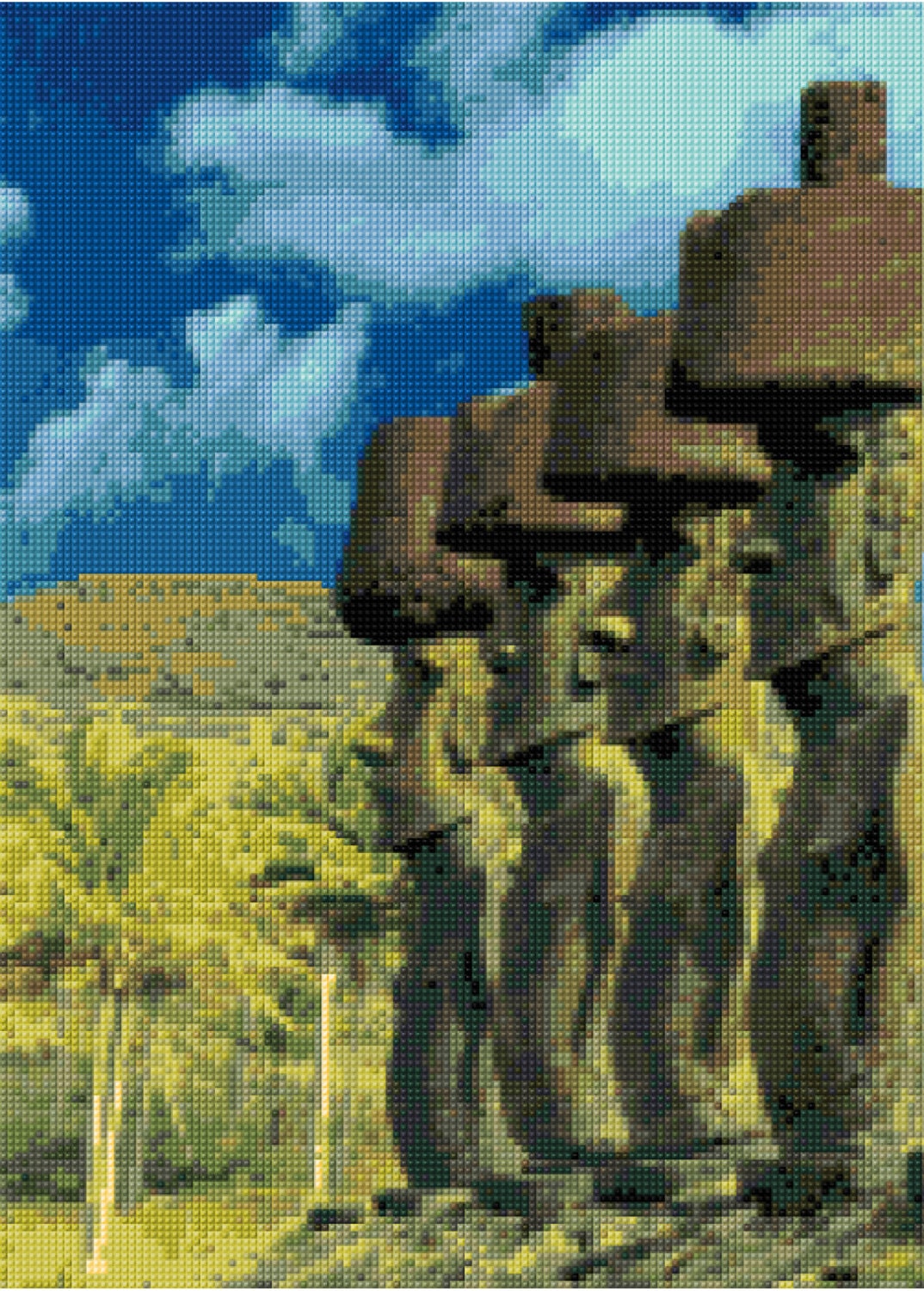 Easter Island Moai Rapa Nui Cross Stitch Pattern PDF EASY | Etsy