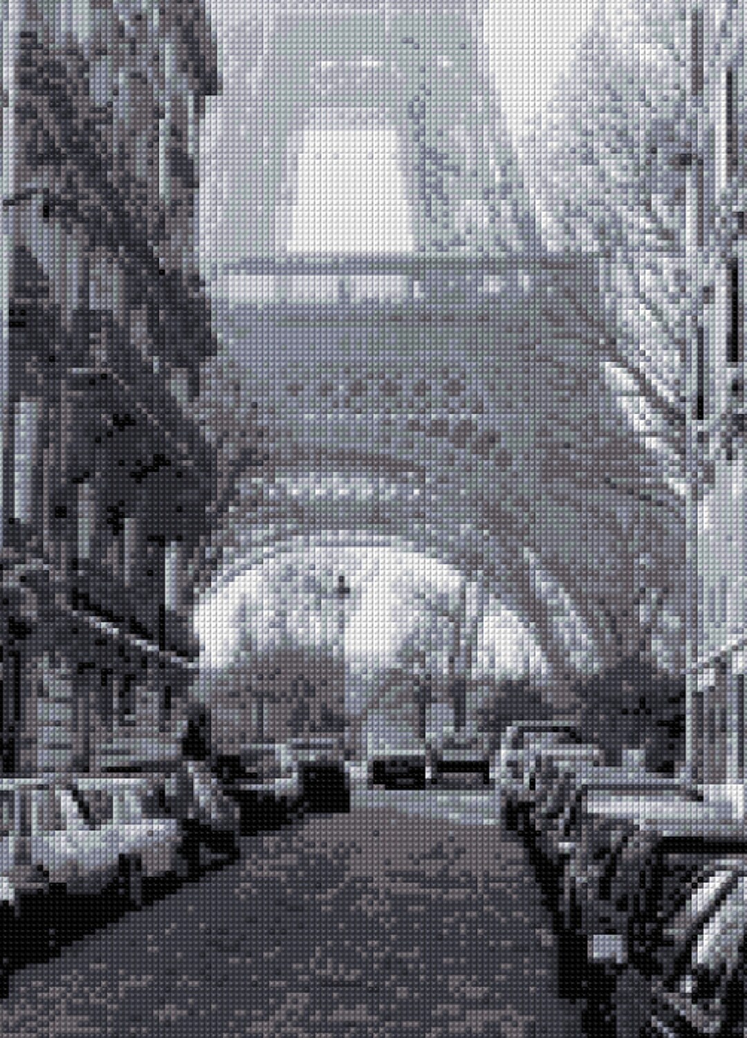 Eiffel Tower Paris France Cross Stitch Pattern PDF - EASY Chart With ...