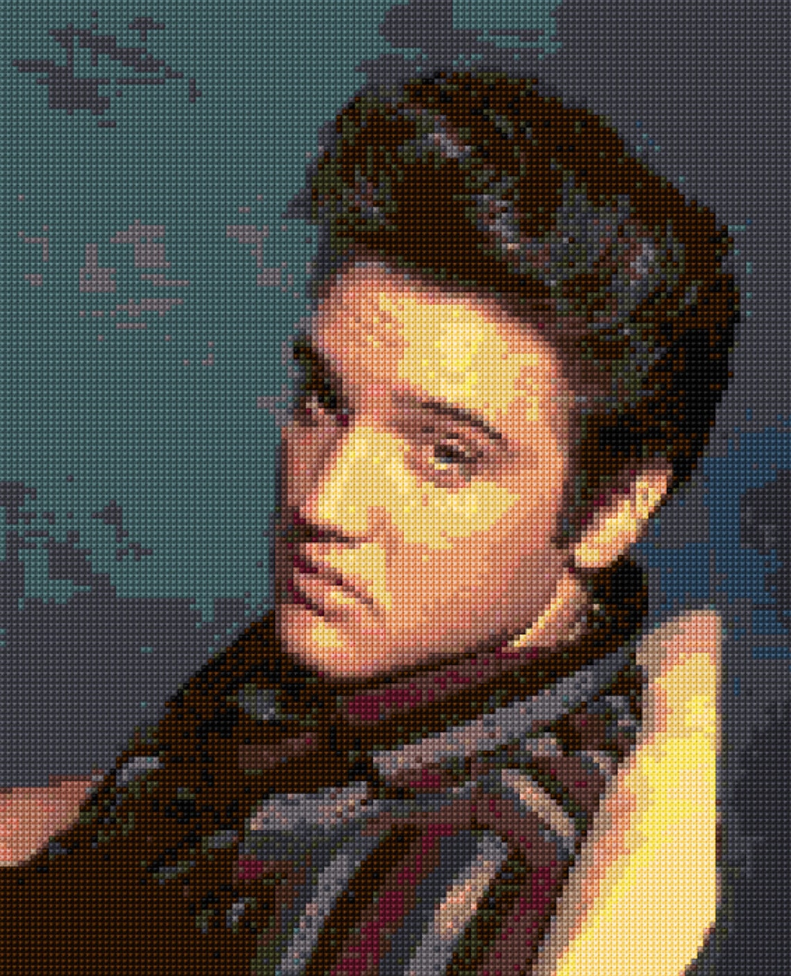 Elvis Presley Portrait Cross stitch pattern PDF EASY chart | Etsy