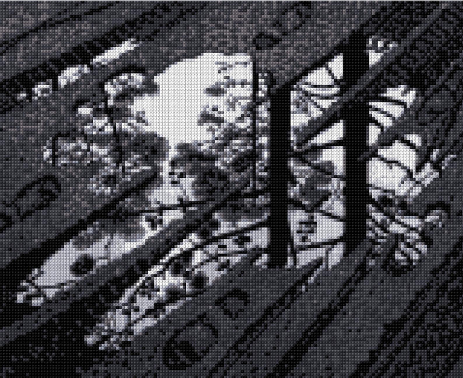 M. C. Escher 'puddle Reflection' Cross Stitch Pattern PDF - EASY Chart ...