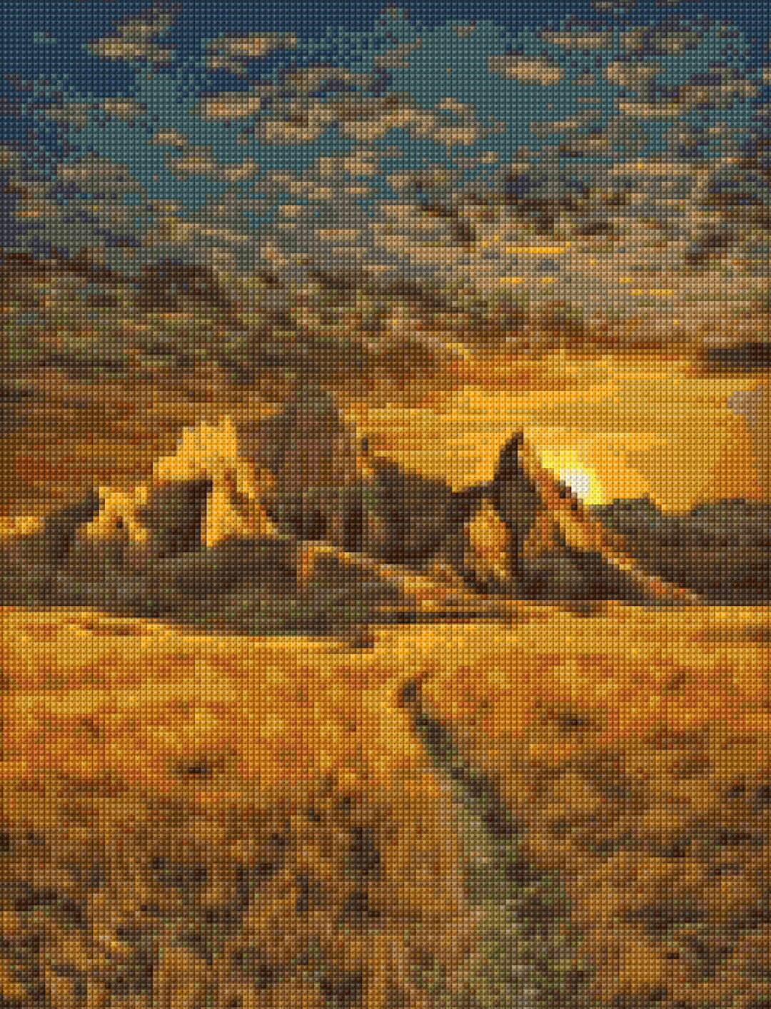 Badlands South Dakota Landscape Cross Stitch Pattern PDF - EASY Chart ...