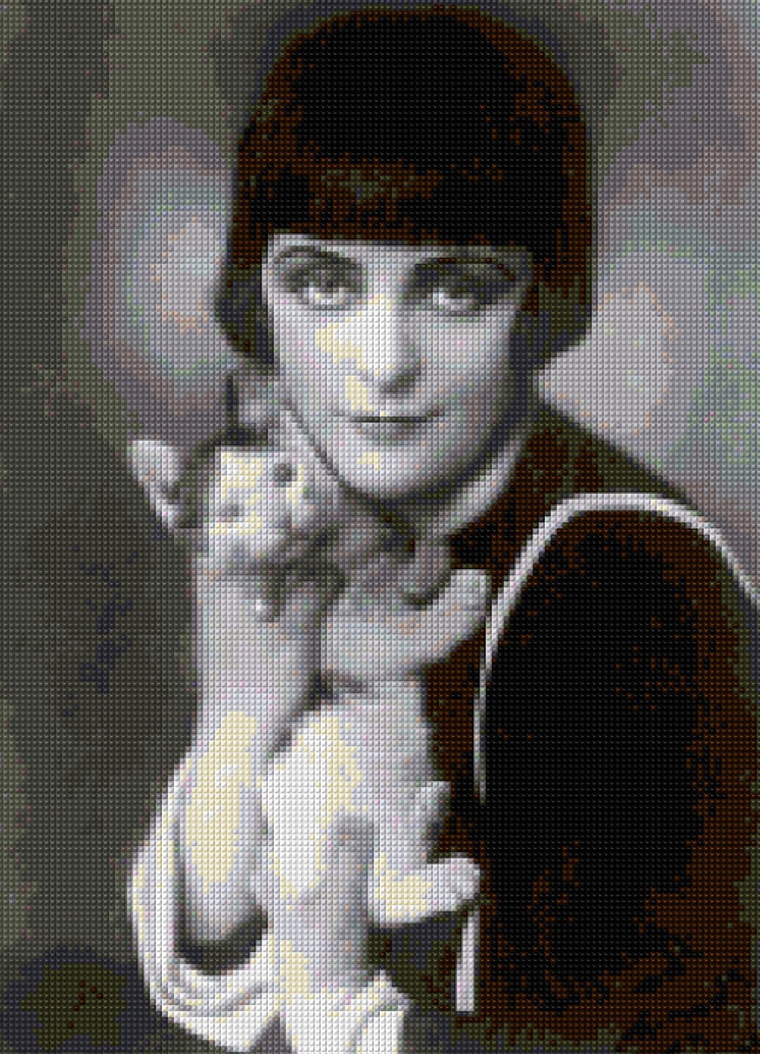 Art Deco Flapper and Cat Cross Stitch Pattern PDF EASY Chart - Etsy