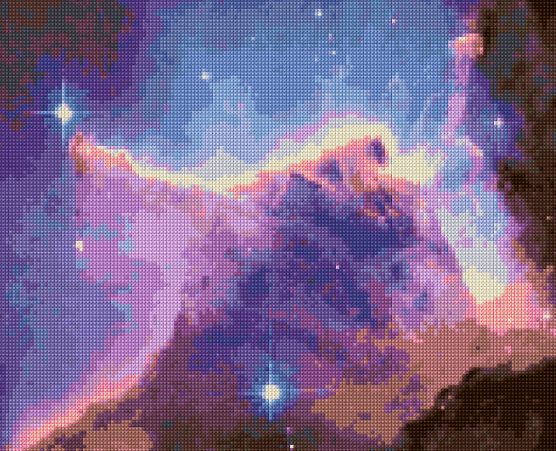 Eagle Nebula Hubble Telescope Cross Stitch Pattern PDF - EASY Chart ...
