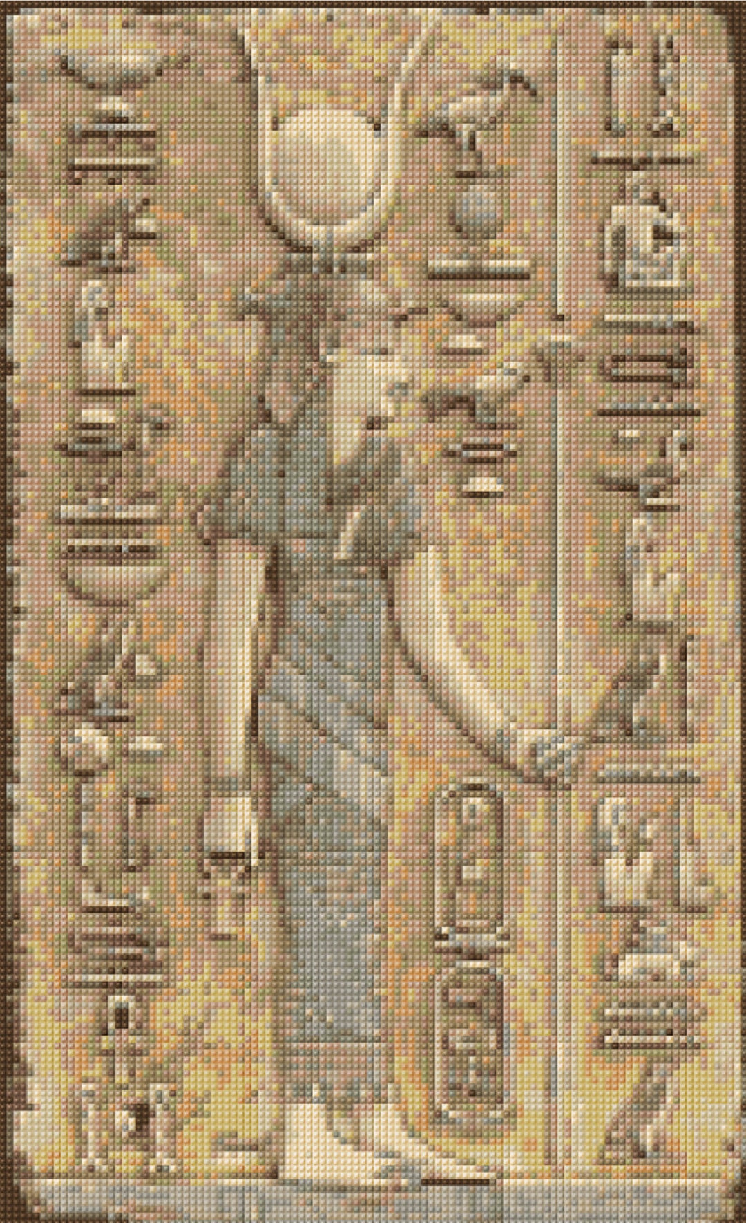 Egyptian Goddess Isis Stone Carving Cross Stitch Pattern PDF EASY Chart ...