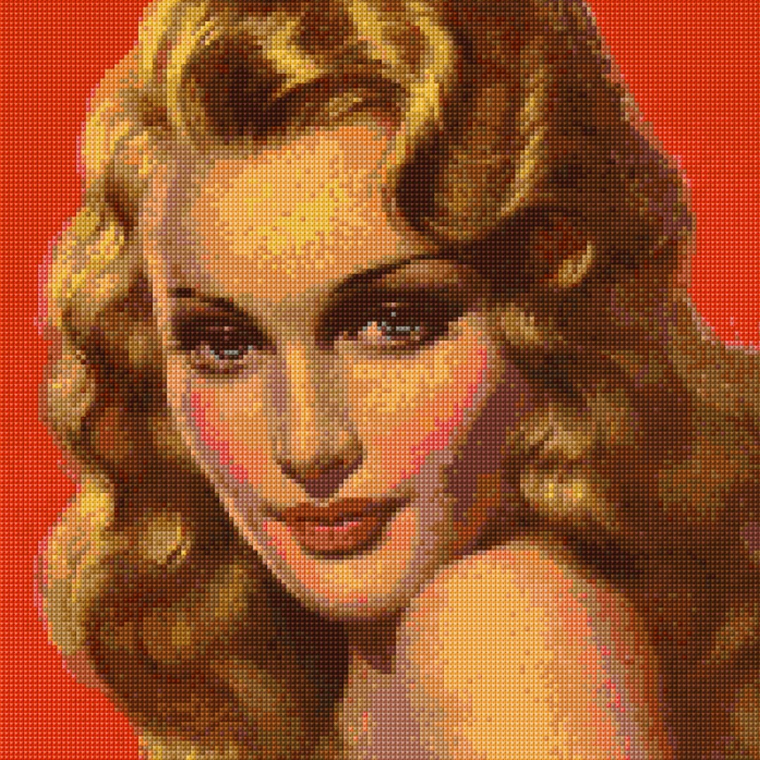 Sultry 1940s Loomis Pinup Cross Stitch Pattern PDF - EASY Chart With ...