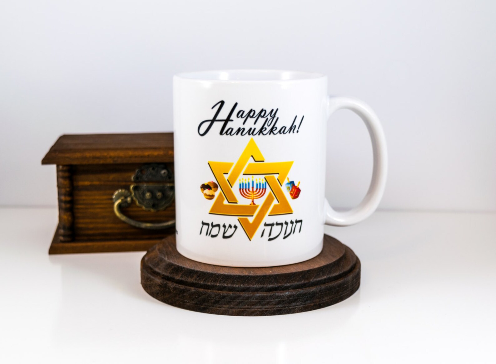 Happy Hanukkah Coffee Mug Chanukah Menorah Gift Jewish - Etsy