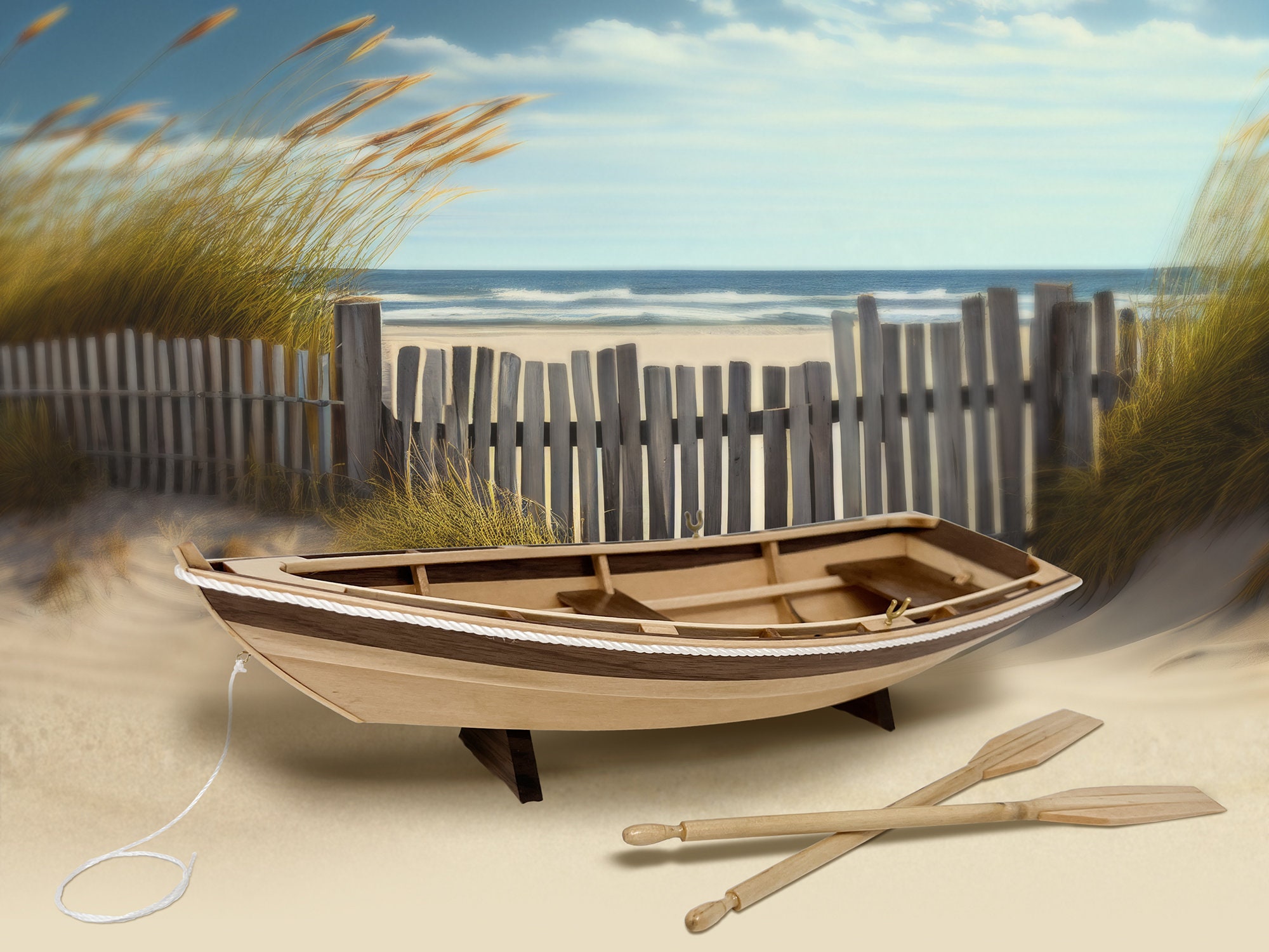 The Dinghy Row Boat Wooden Apprentice Skill Level 2 Model Boat Kit 1:24 ...