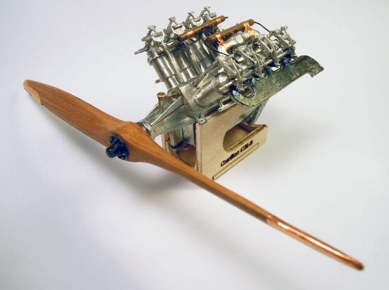 Model Airways Curtiss OX-5 V8 Aircraft Engine 1917 Scale 1:16 - Metal ...