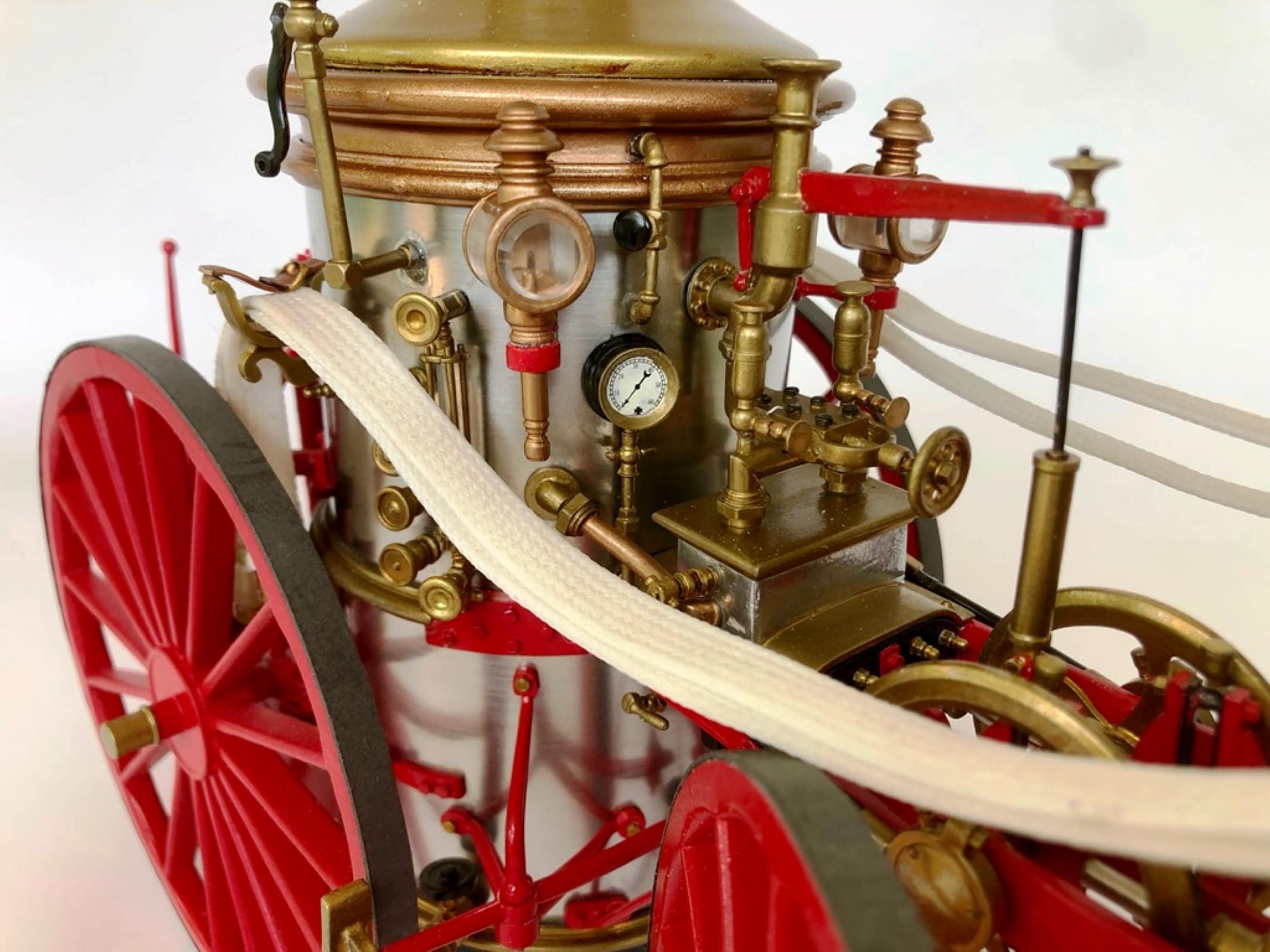Model Trailways ALLERTON Steam Pumper FIRE ENGINE 1:12 Scale Wood ...