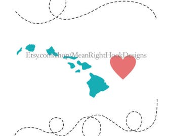 Hawaii State Svg - Etsy
