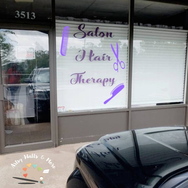 Salon Window Decal - Etsy
