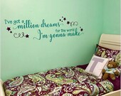 The Greatest Showman Vinyl Wall Decals I've Got a Million - Etsy