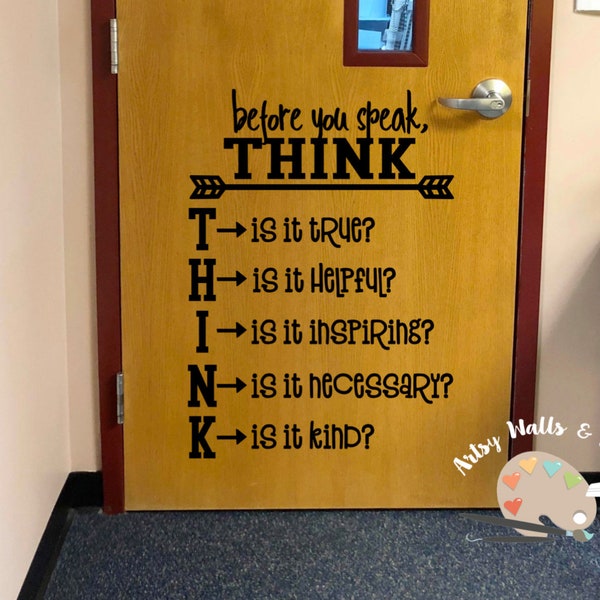 Before You Speak Wall Decal - Etsy