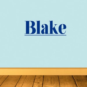 Boys Bedroom Name Wall Decal Basic Non Script Name Vinyl Wall Decal Boy ...