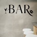 Bar Decal, Coffee Bar Decal, Bar With Cocktail and Coffee Bean Decal ...
