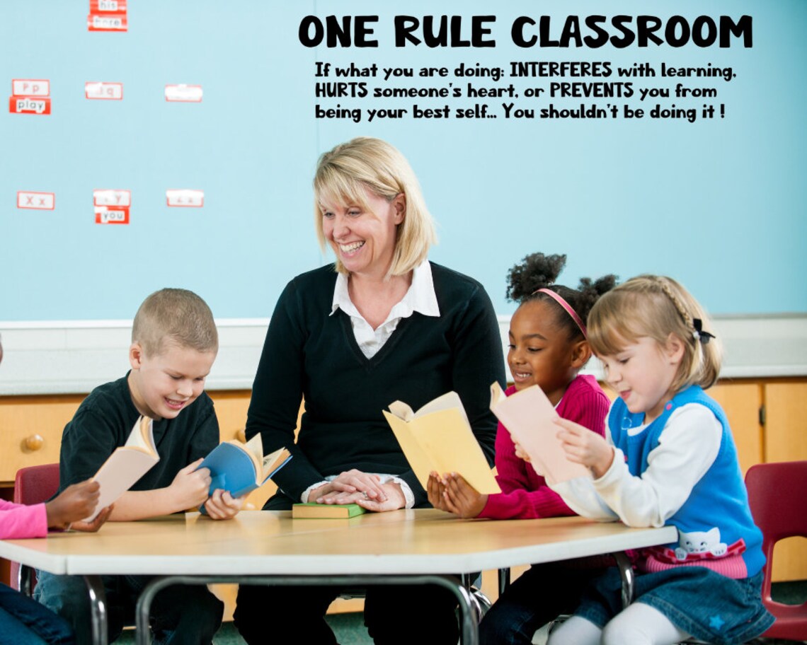 One Rule Classroom Wall Decal Back to School Wall Decor Be - Etsy