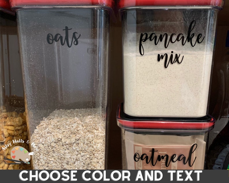 Canister Labels Pantry Labels Kitchen Labels Custom Labels | Etsy