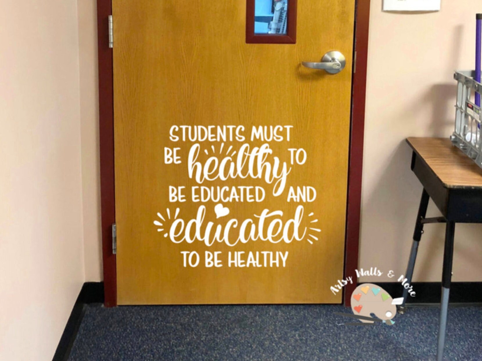 Students Must Be Healthy to Be Educated Wall Decal School - Etsy