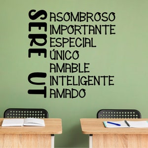 Spanish Classroom Decor, Spanish Decal for Classroom Door or Child's ...