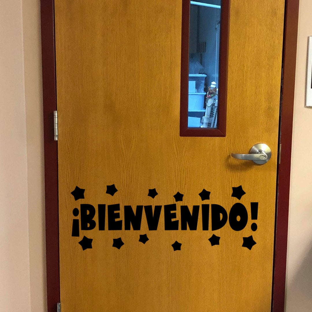 Bienvenido Decal, Mexican Restaurant Window Decal, Spanish Welcome Sign ...