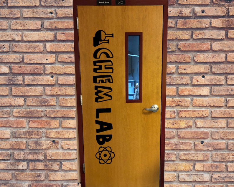 Chem Lab Decal, Chemistry Teacher Decal, Chemistry Classroom Door Decal ...