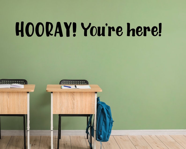 Hooray You're Here Classroom Door Decal School Door - Etsy