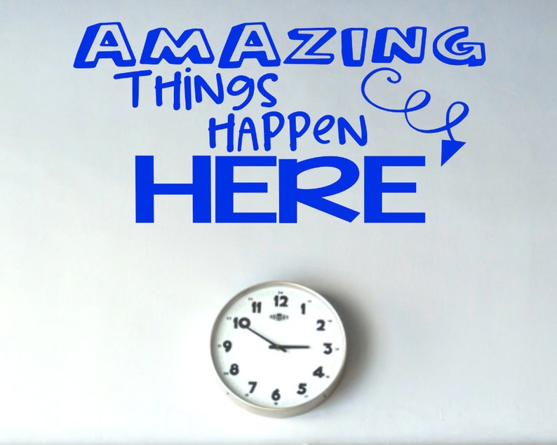 Amazing Things Happen Here Decal Classroom Door Vinyl Wall - Etsy