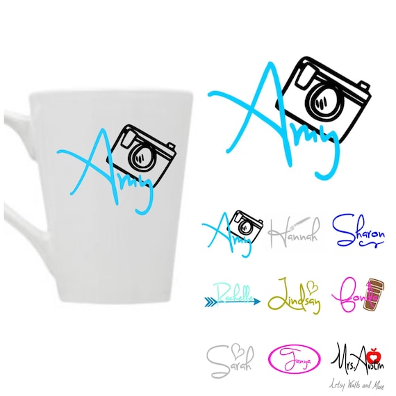 Vinyl DECAL ONLY Camera/photographer Name Vinyl Decal Sticker | Etsy