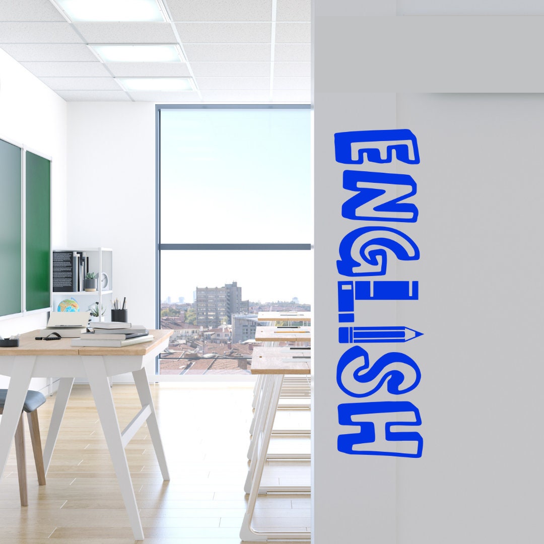 English Decal, English Teacher Door Decal, Back to School Door Decal ...