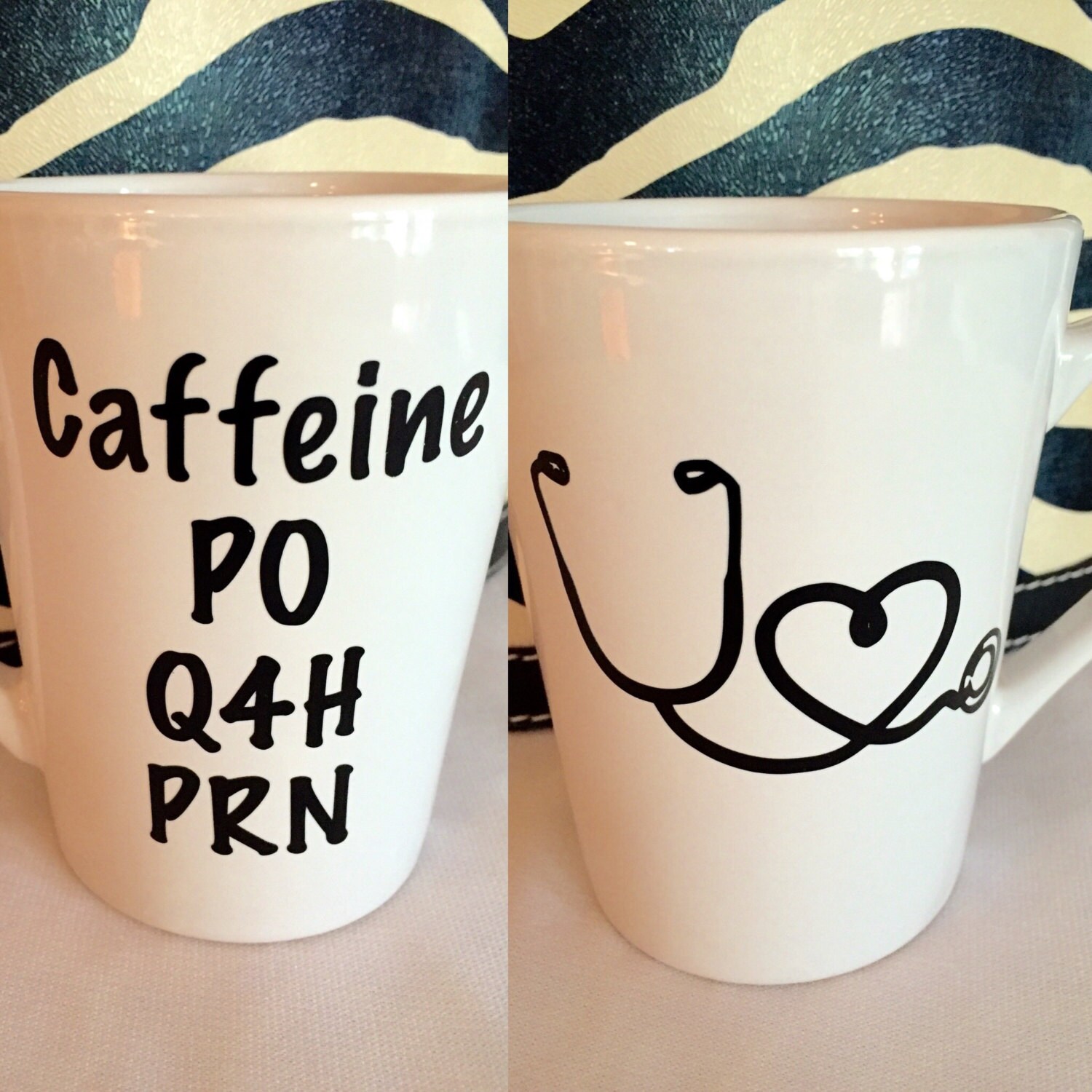 DECALS only Listing for Medical Doctor Nurse coffee mug PO Q4H | Etsy