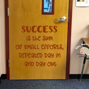 Success is the Sum of Small Efforts Wall Decal, Success Quote Wall ...