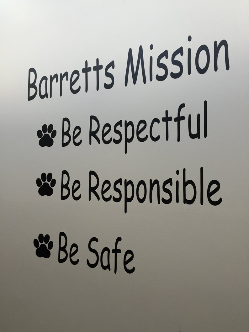 School Mission Statement Decal Create Your Own Quote Design - Etsy