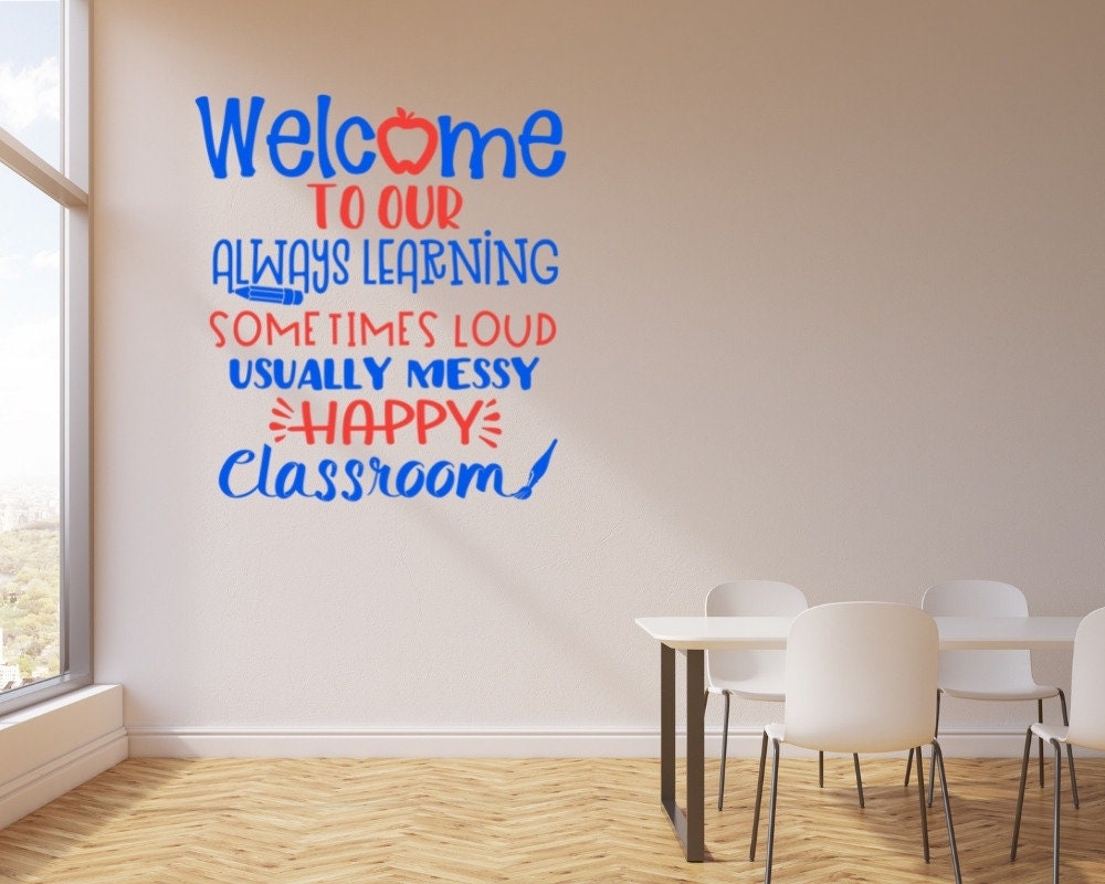 Welcome to Our Classroom Door Decal Sticker Welcome Quote for - Etsy