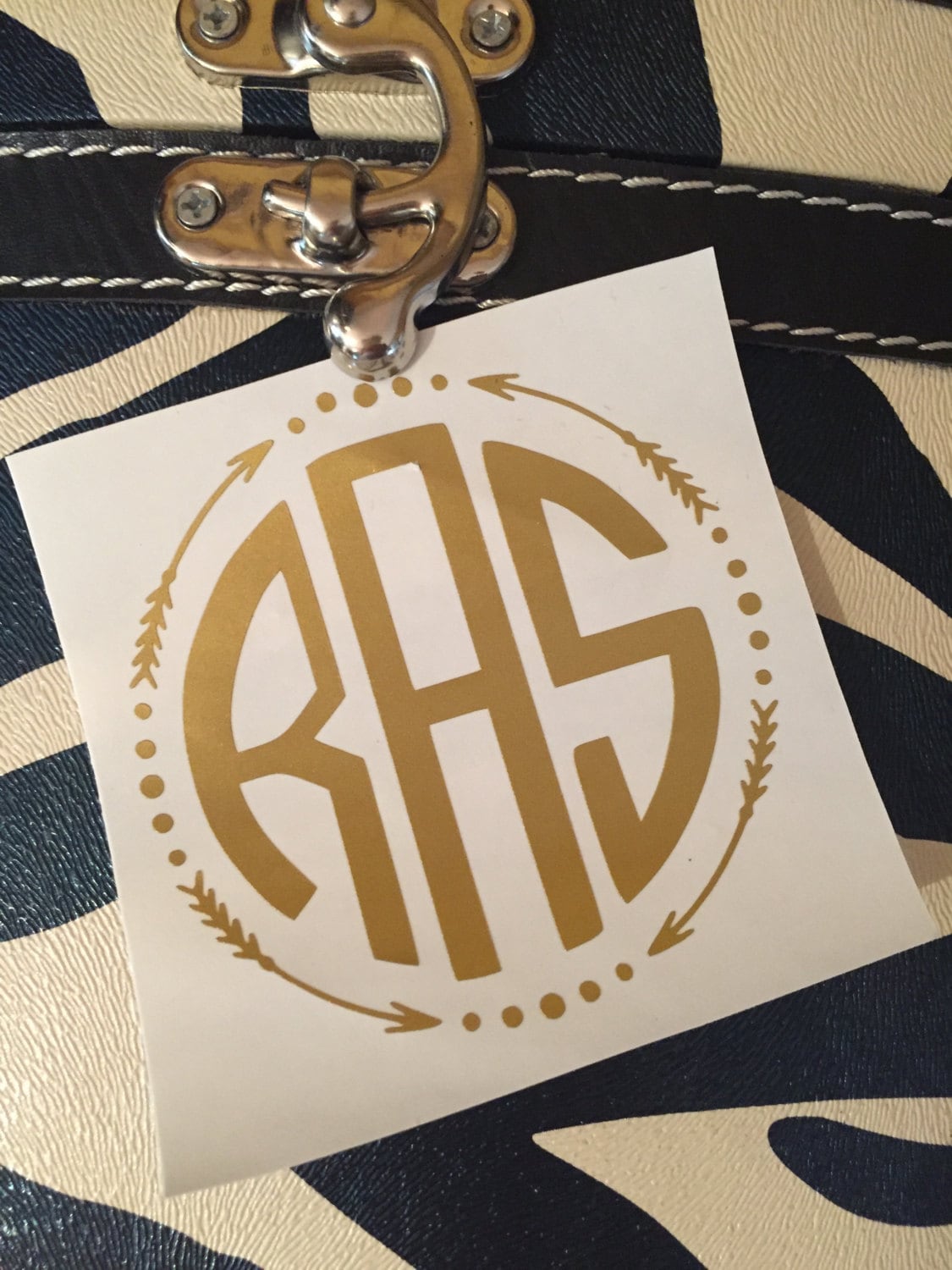 Arrow Monogram decal Vinyl monogram laptop/ Mac decal | Etsy