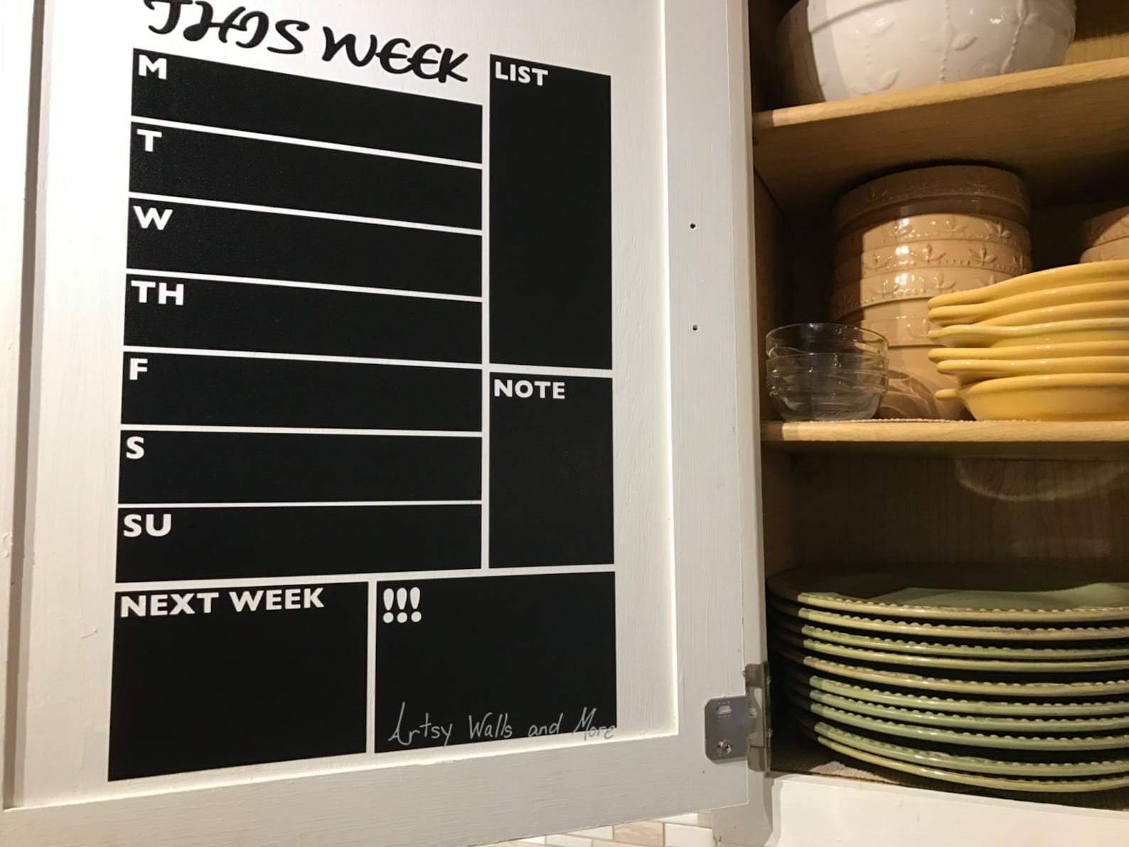 SALE Chalkboard Decal Chalkboard Menu Weekly Planner Decal - Etsy